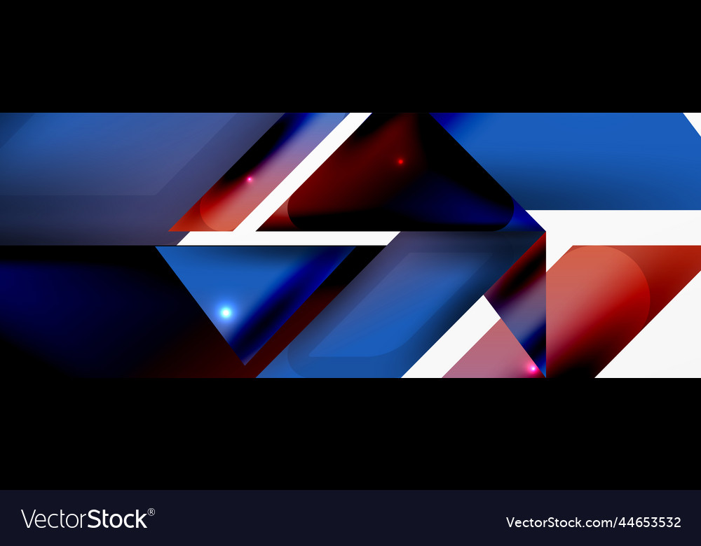 Abstract background simple color geometric shapes Vector Image