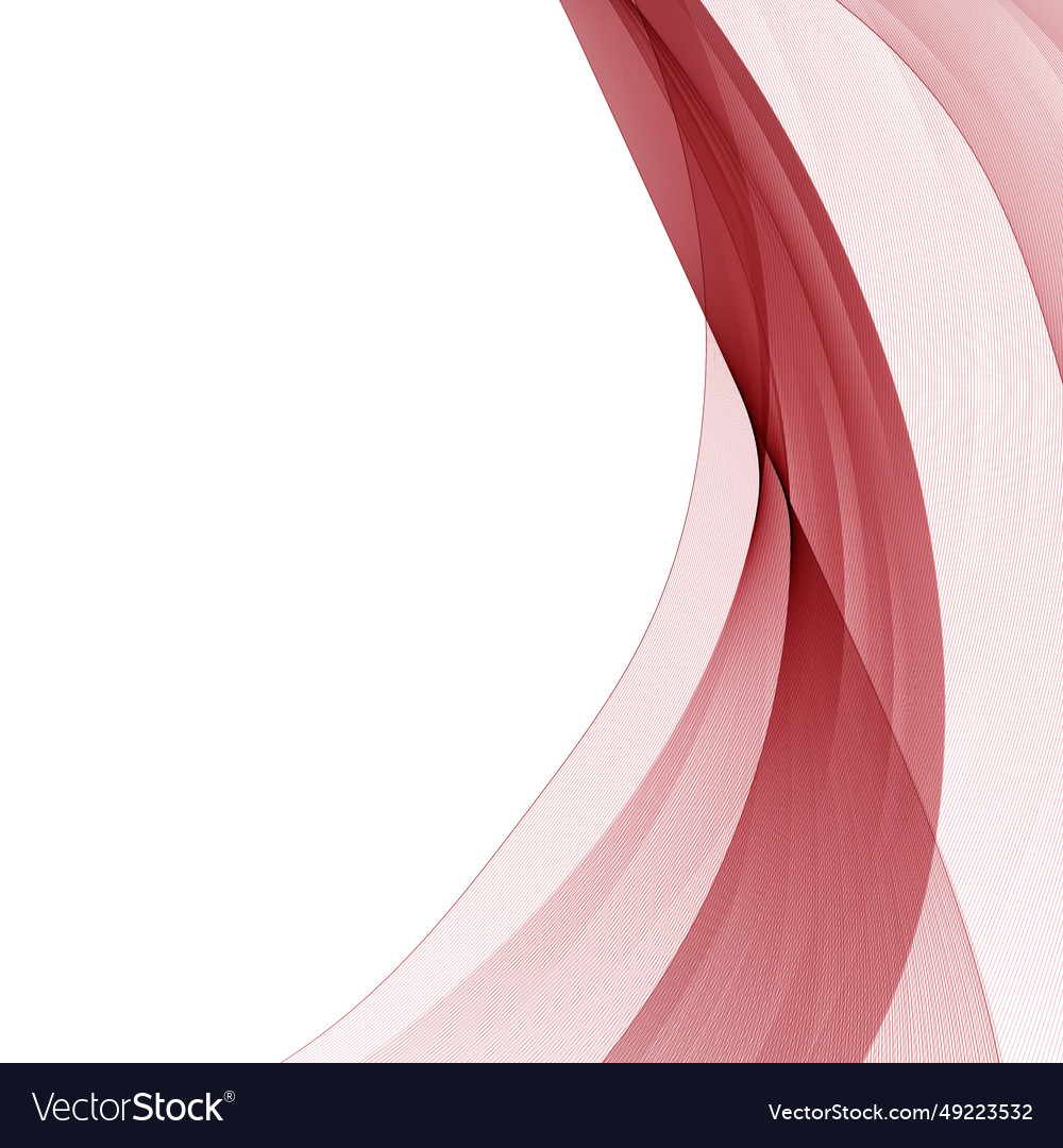Abstract red wave design element business Vector Image