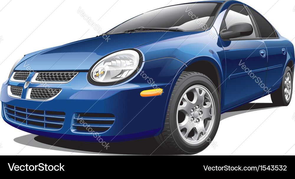 American four door sedan Royalty Free Vector Image
