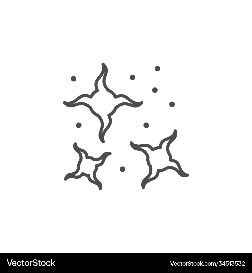 Blood platelet line outline icon Royalty Free Vector Image