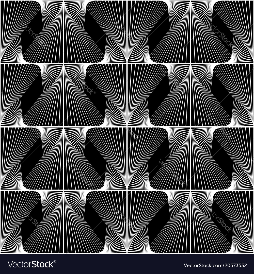 Design Seamless Monochrome Geometric Pattern Vector Image