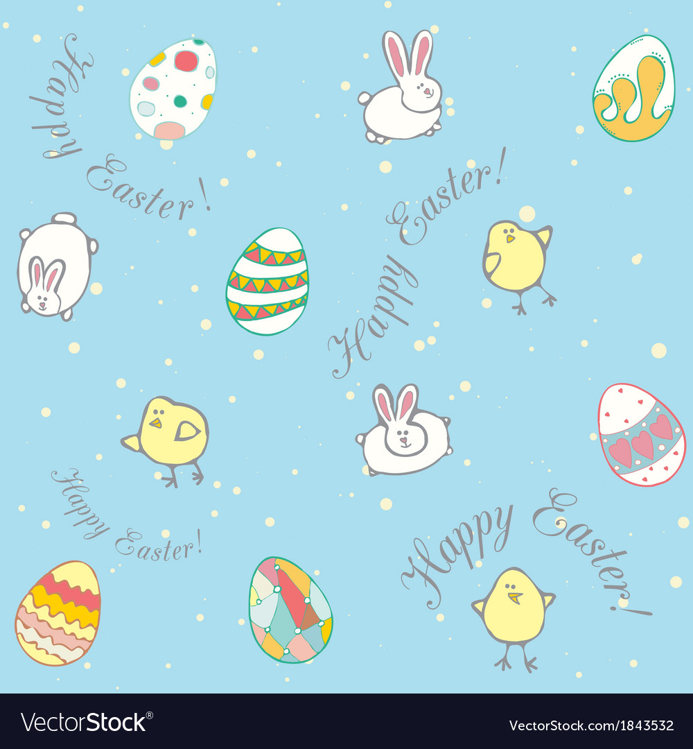Easter background pattern Royalty Free Vector Image