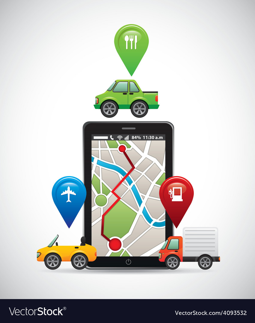 Gps navigation Royalty Free Vector Image - VectorStock