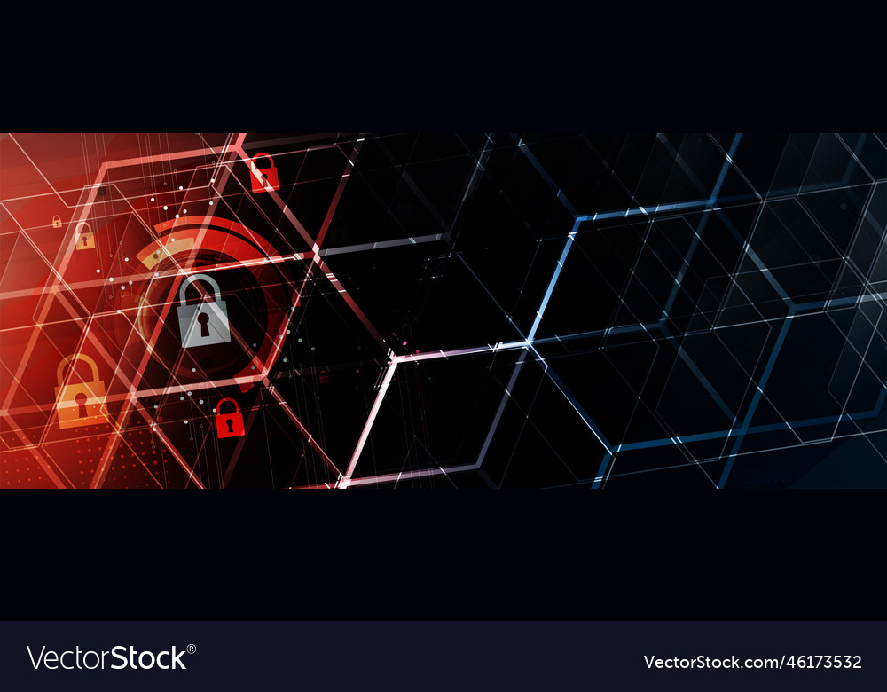 Internet digital security technology concept Vector Image