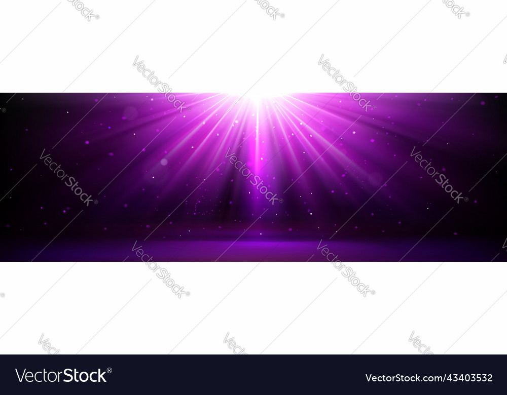 Magic background with purple light rays effect Vector Image