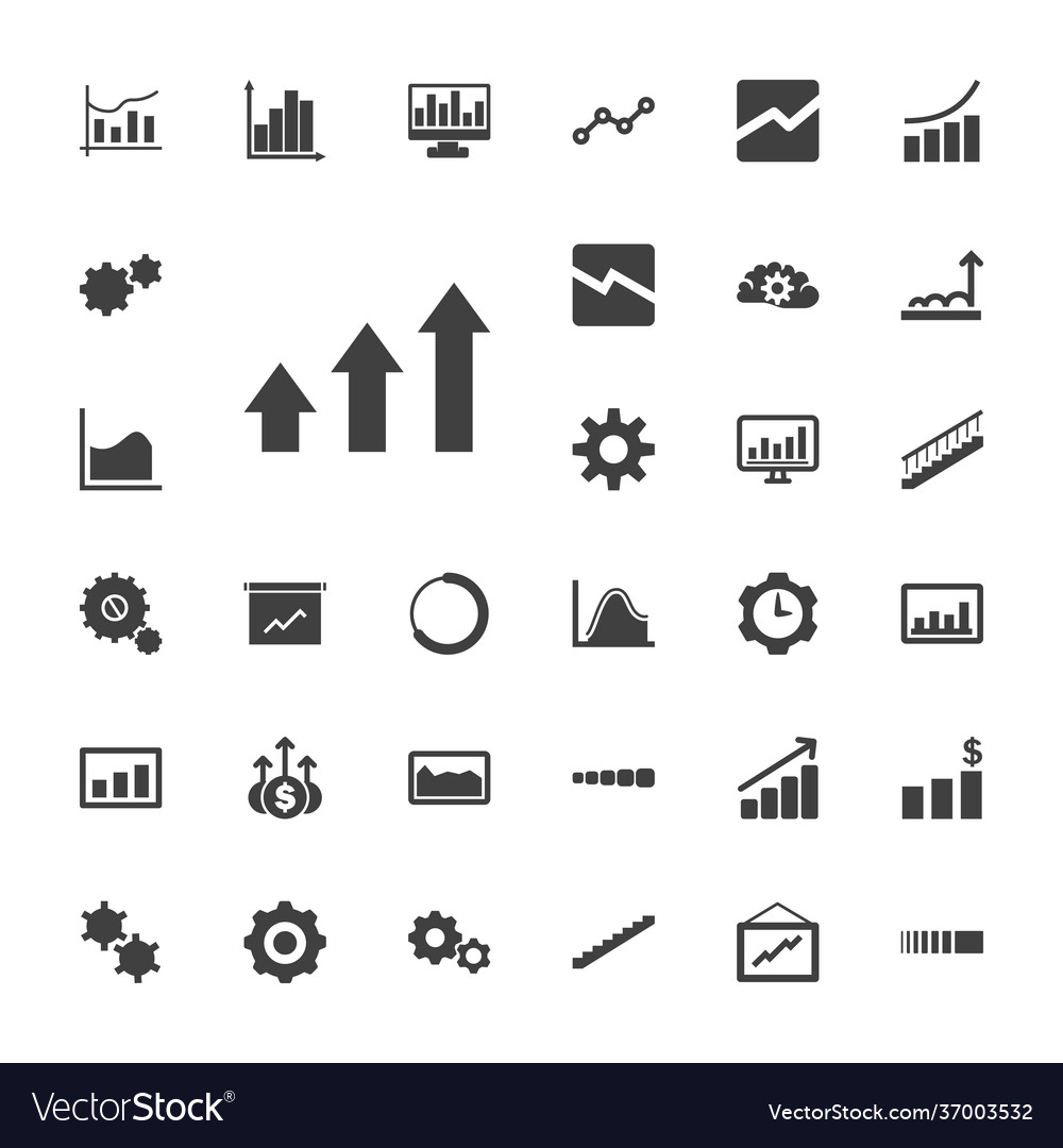 Progress icons Royalty Free Vector Image - VectorStock