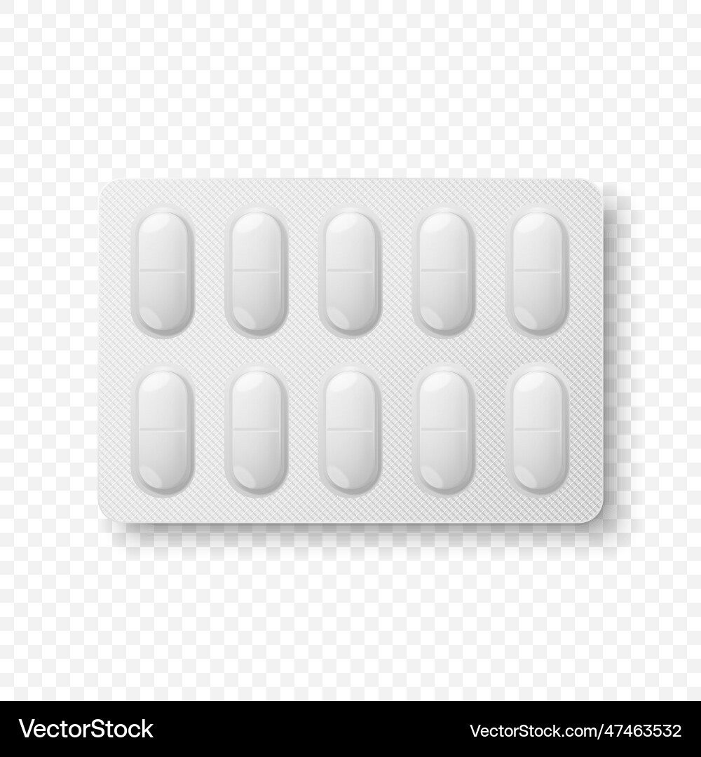 Realistic oval pharmaceutical medical pills Vector Image