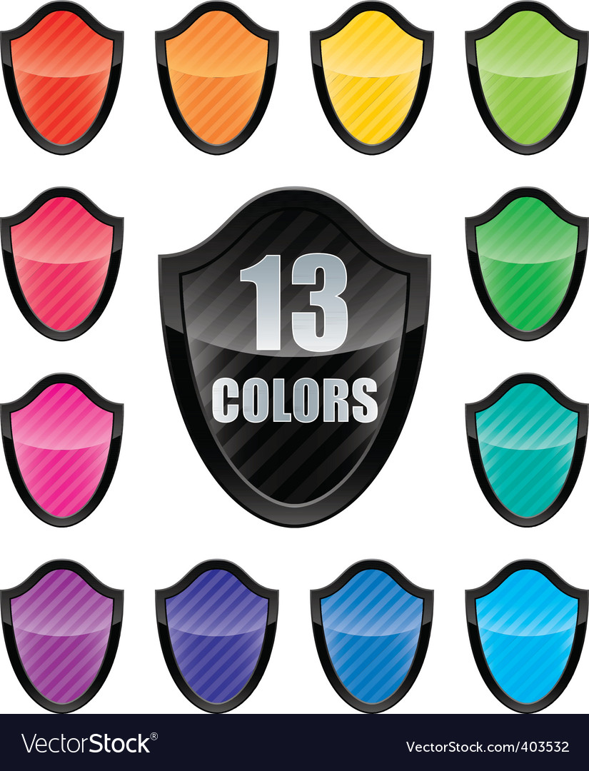 Shield emblems Royalty Free Vector Image - VectorStock