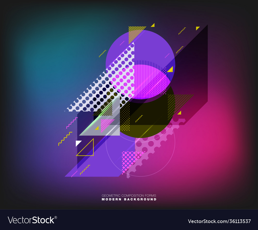 Abstract geometric composition forms modern Vector Image