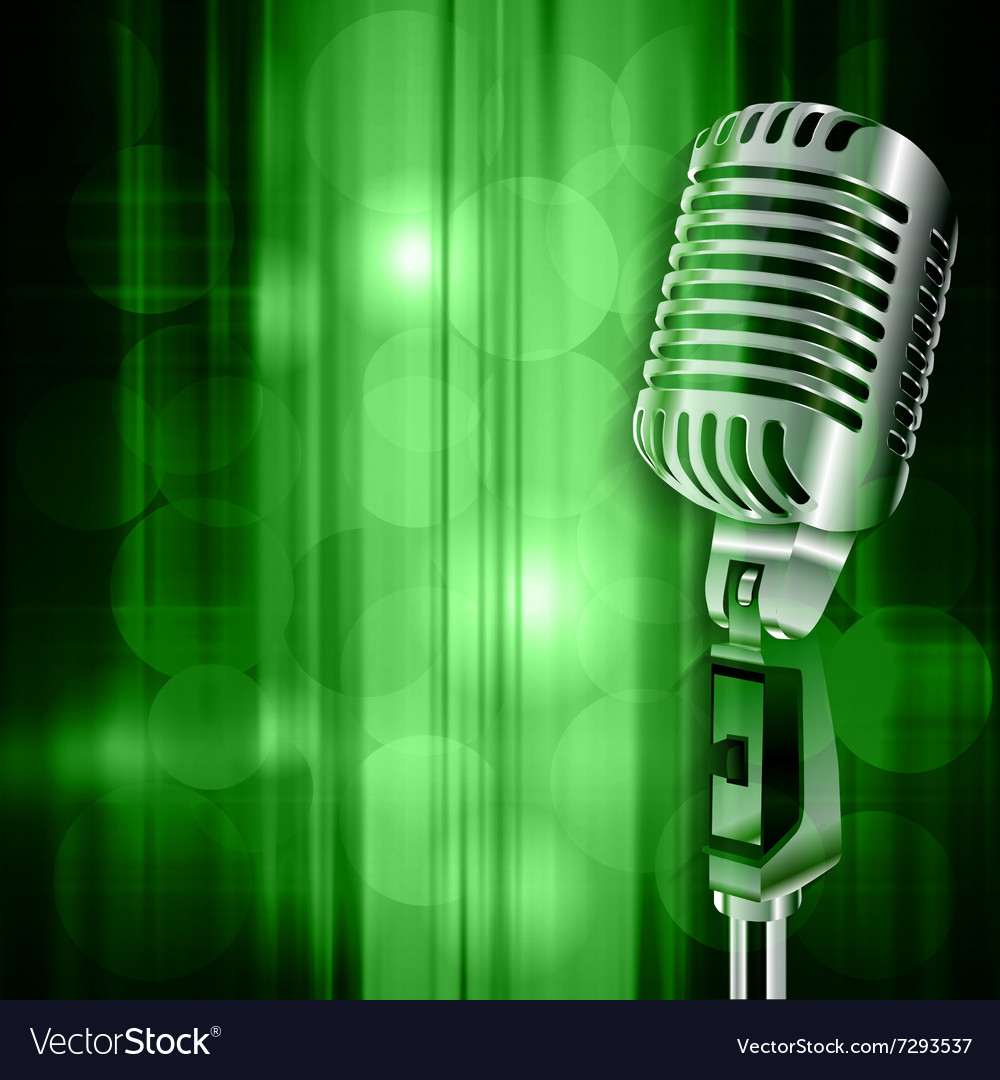 Abstract green music background with retro Vector Image Abstract green music background with retro Vector Image