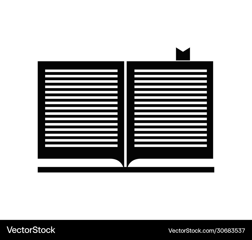Book icon in on white background Royalty Free Vector Image