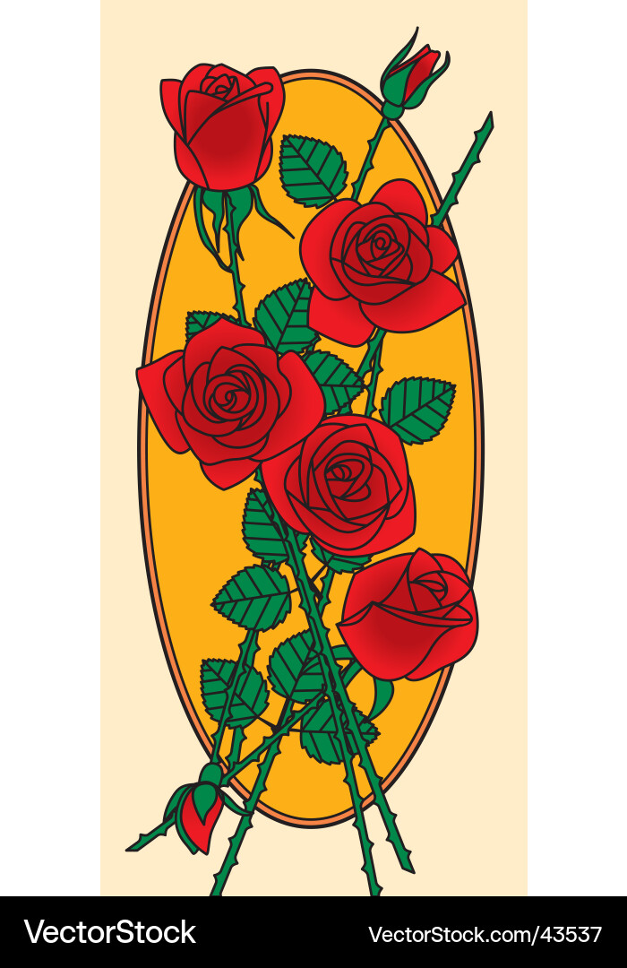 Bouquet of roses Royalty Free Vector Image - VectorStock