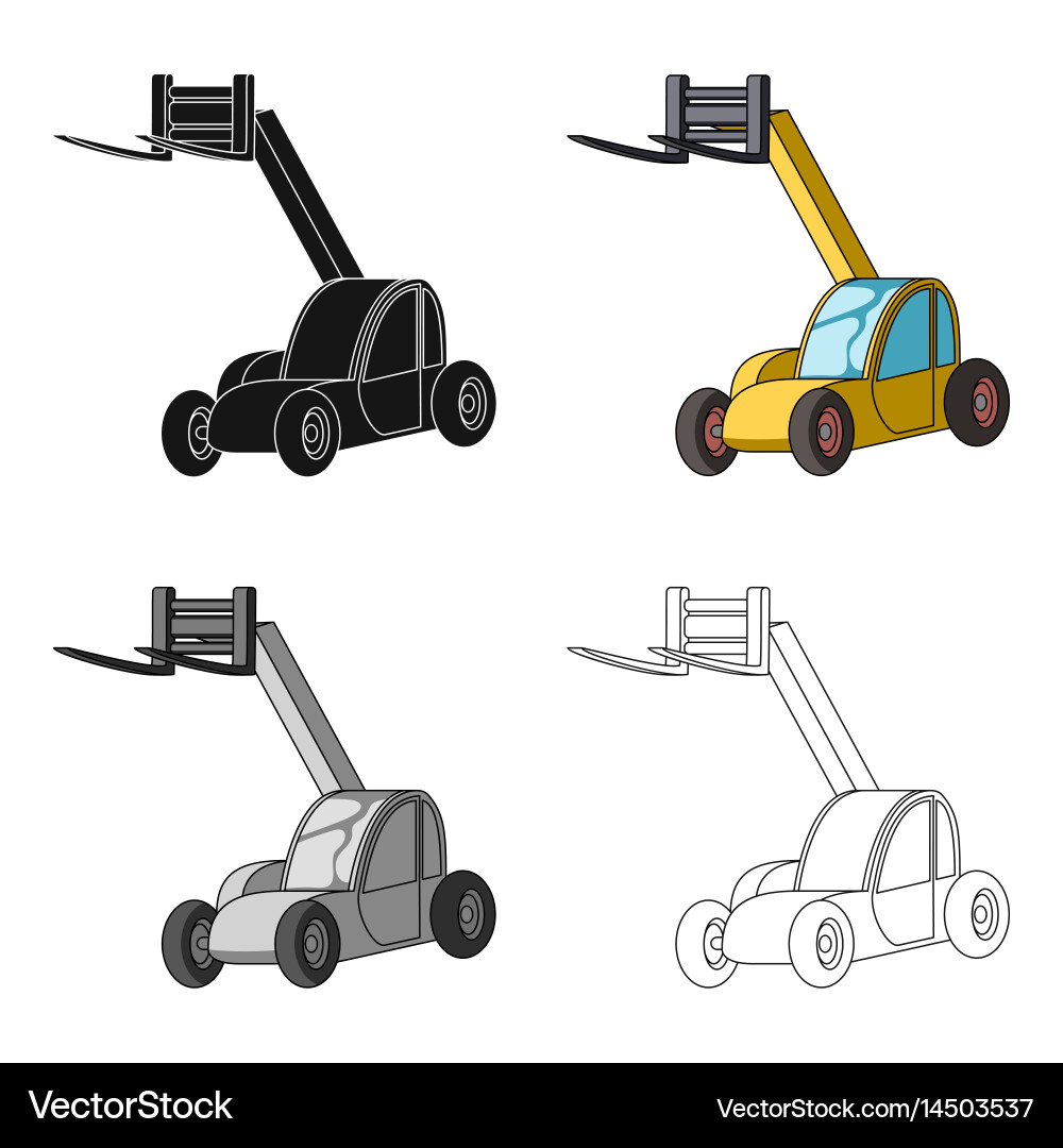 Car lift for loading cargo into truck Royalty Free Vector