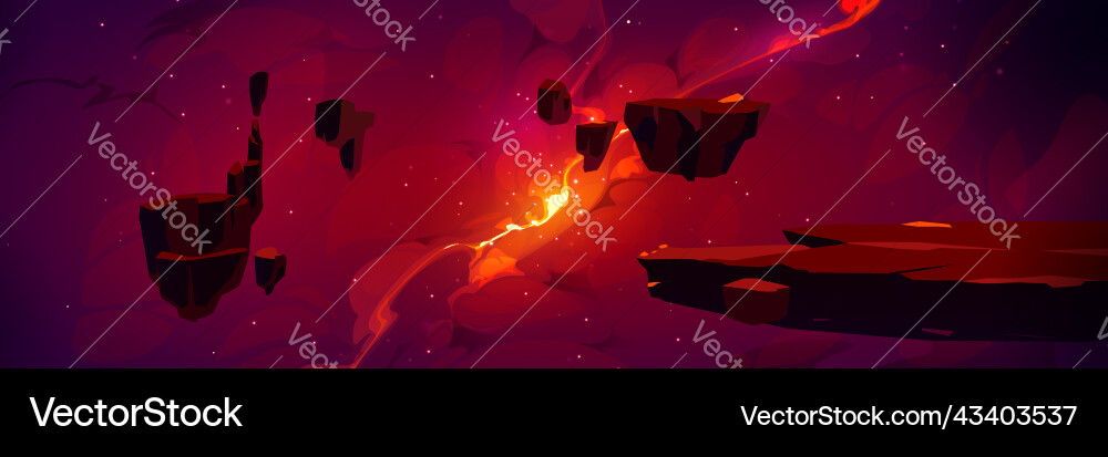 Cartoon space background with glow galaxy nebula Vector Image