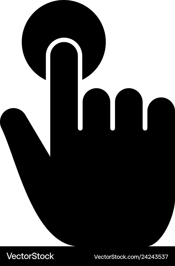 Click hand touch of finger on screen Royalty Free Vector