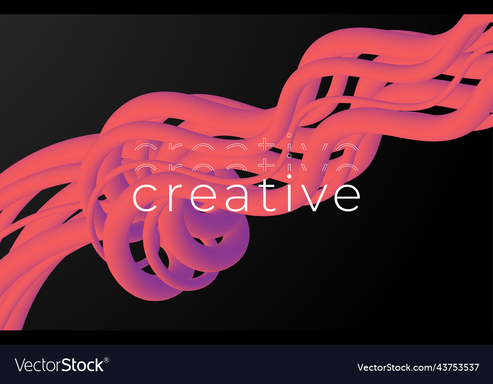 Creative design 3d flow shape liquid wave Vector Image