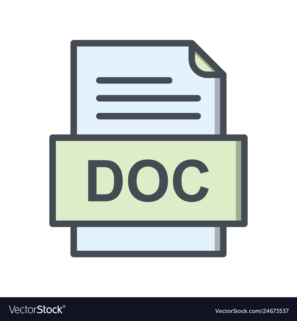 Doc file document icon Royalty Free Vector Image