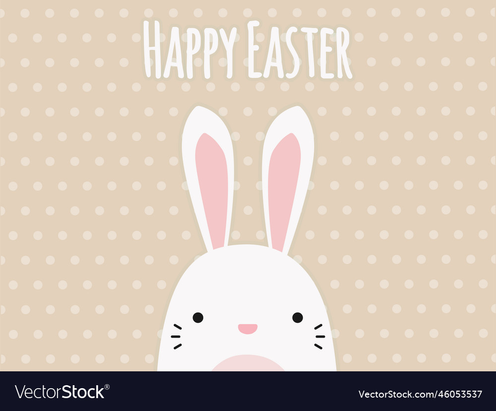 Happy easter postcard easter bunny Royalty Free Vector Image