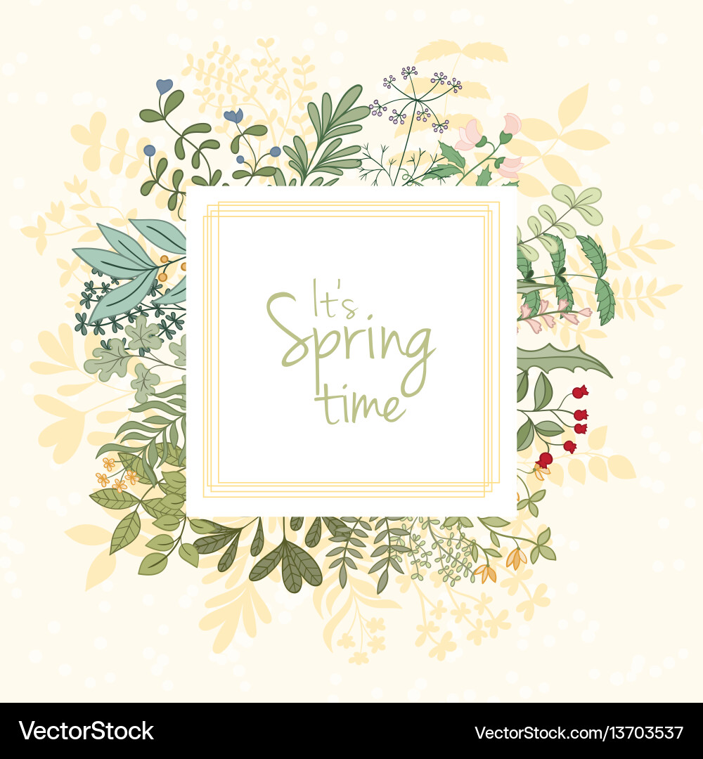 It is spring card Royalty Free Vector Image - VectorStock