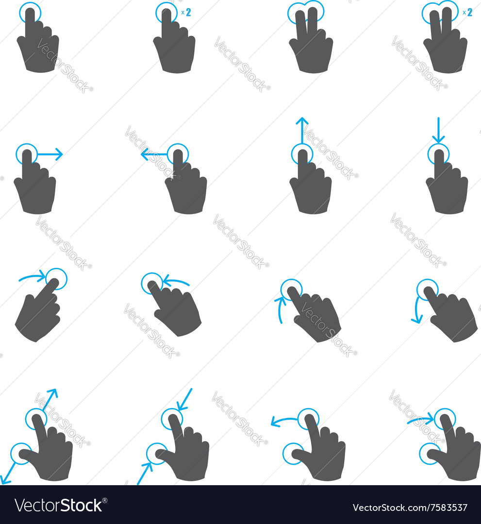 Mobile gestures Royalty Free Vector Image - VectorStock