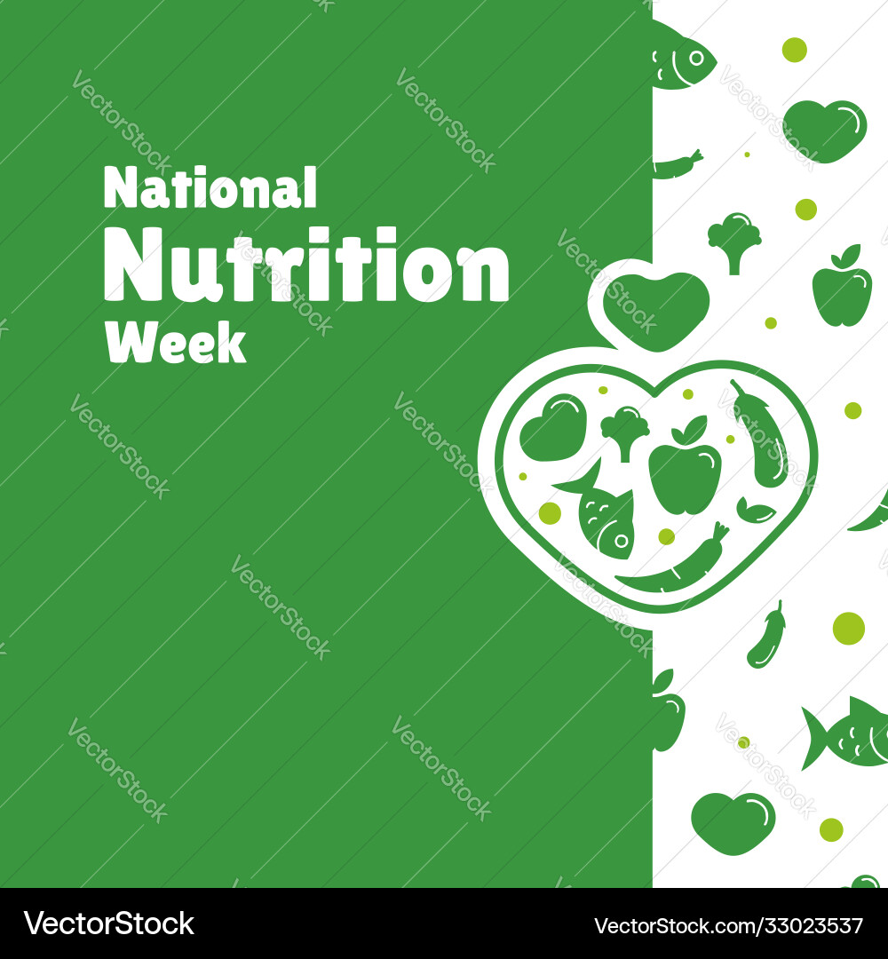 National nutrition week design for celebrate Vector Image