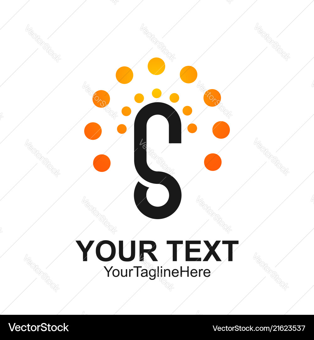 S letter logo icon template symbol logotype Vector Image