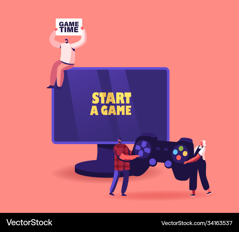 Video games technology entertainment industry Vector Image