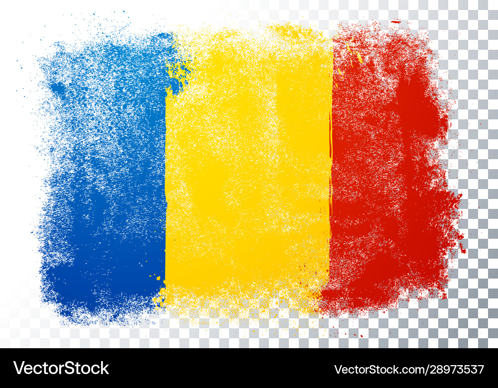 Vintage grunge texture flag romania Royalty Free Vector