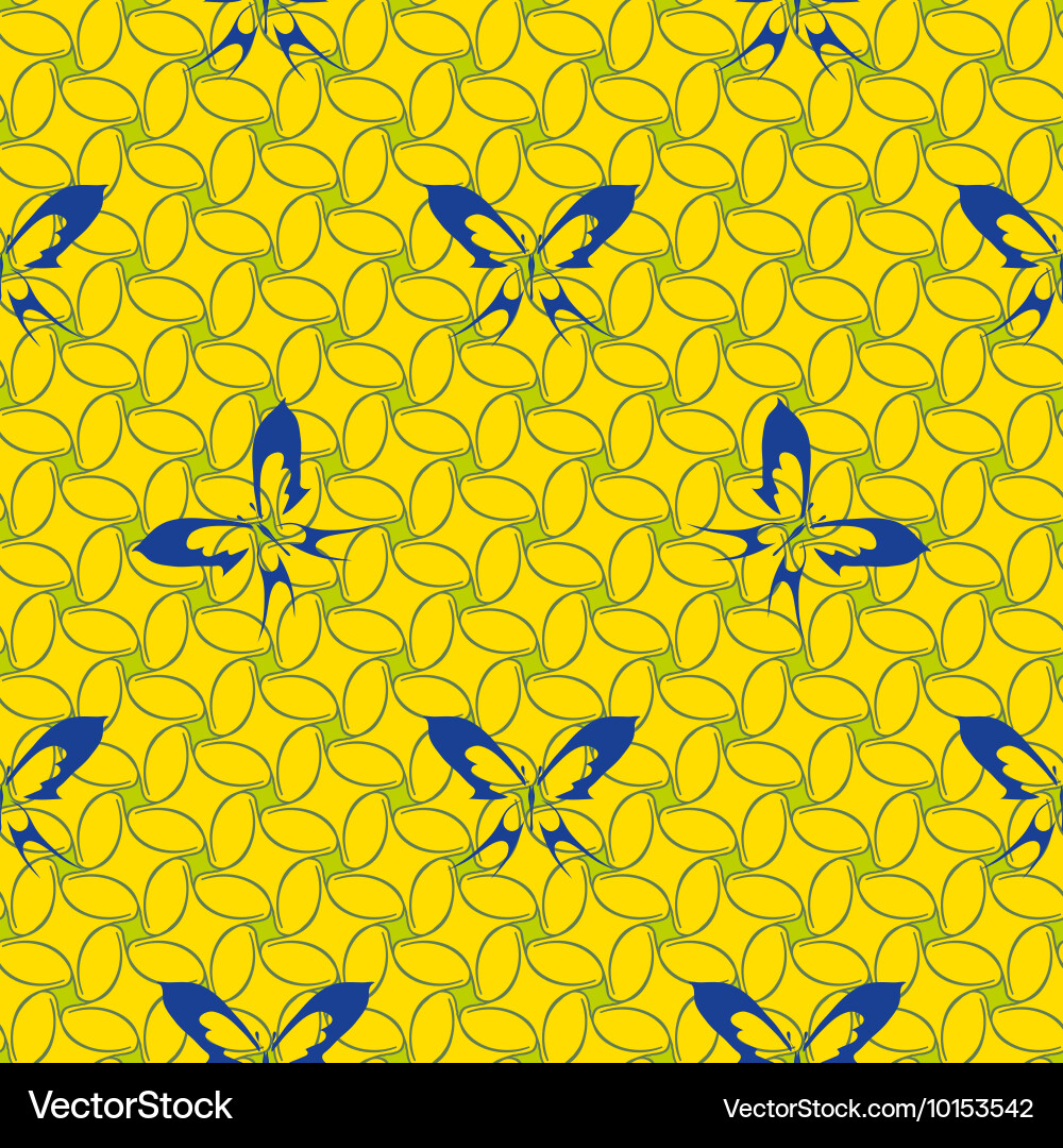 Butterflies and stars geometric seamless pattern Vector Image