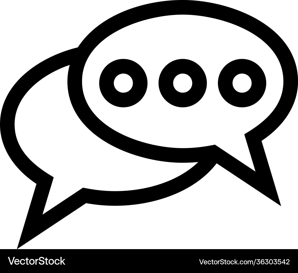 Chatting icon or logo isolated sign symbol Vector Image