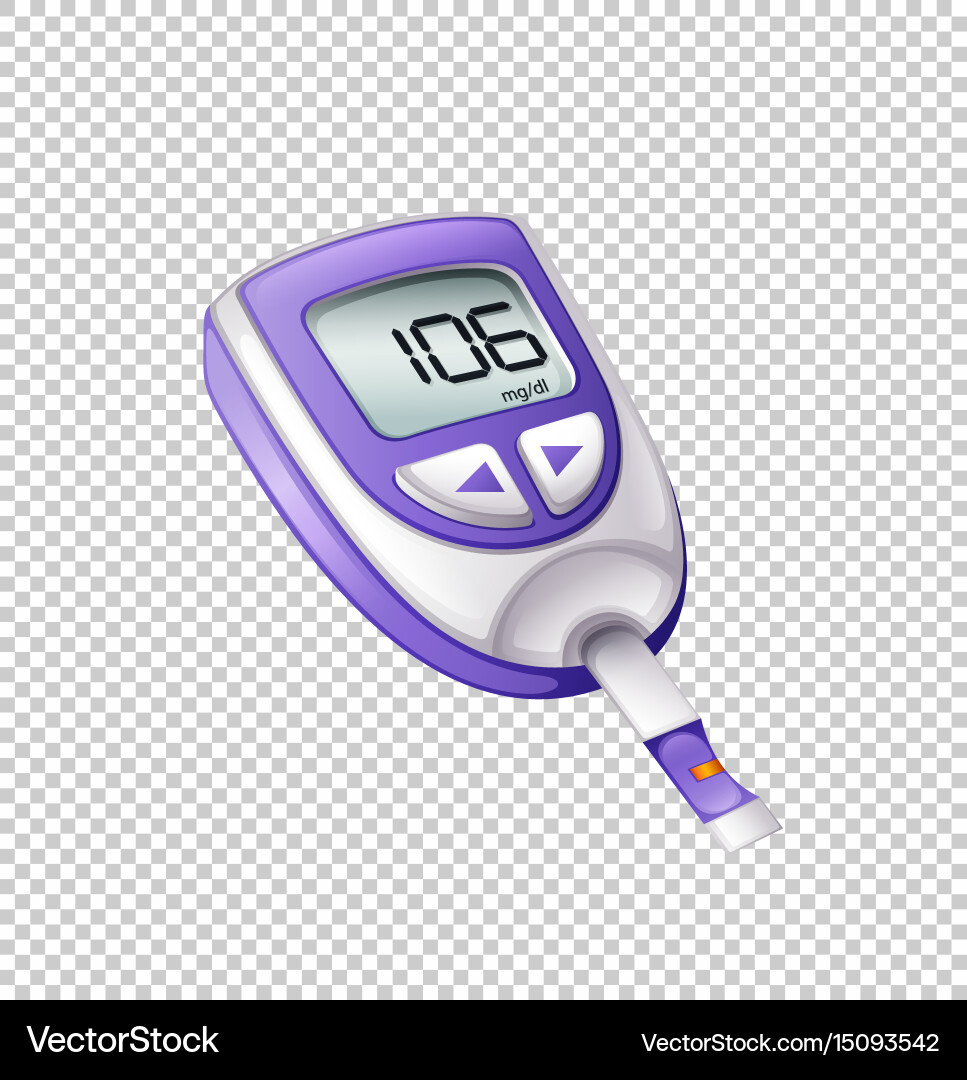 Diabetes testor kit on transparent background Vector Image