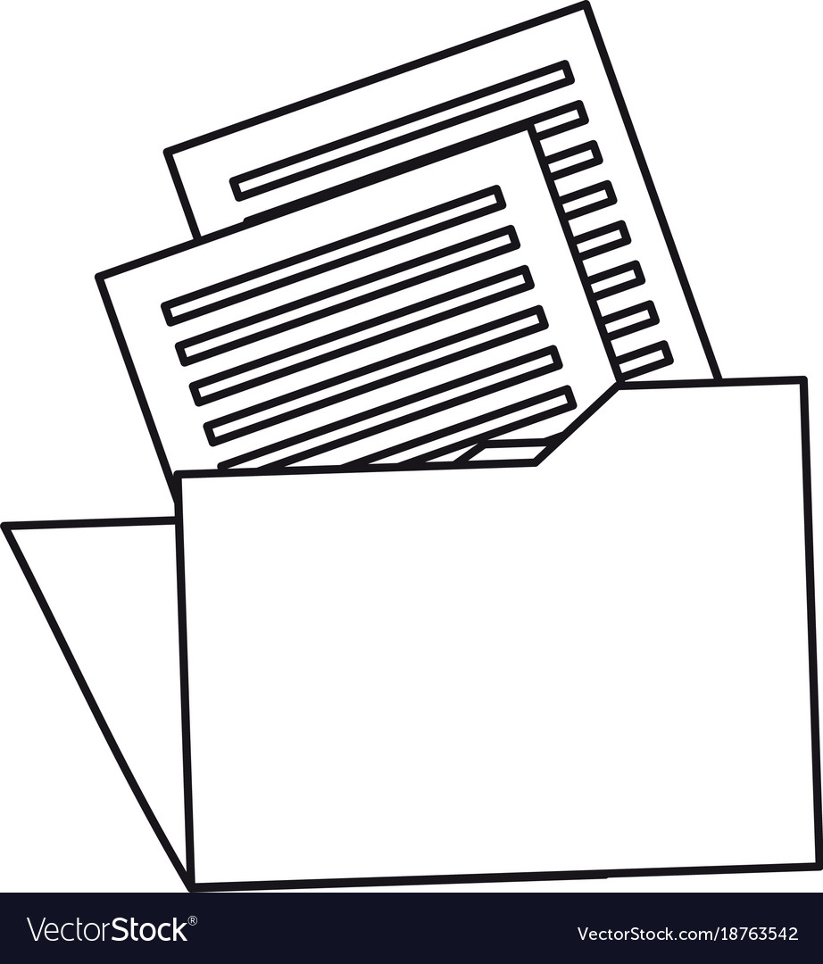 Document folder design concept Royalty Free Vector Image