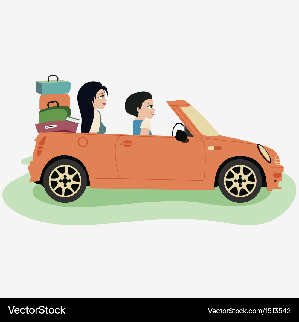 Driving tour Royalty Free Vector Image - VectorStock