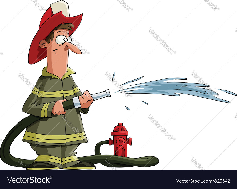 Fireman Royalty Free Vector Image - VectorStock