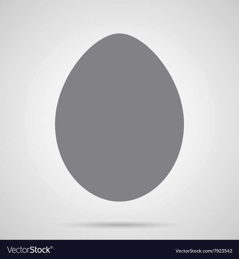 Gray easter egg icon Royalty Free Vector Image