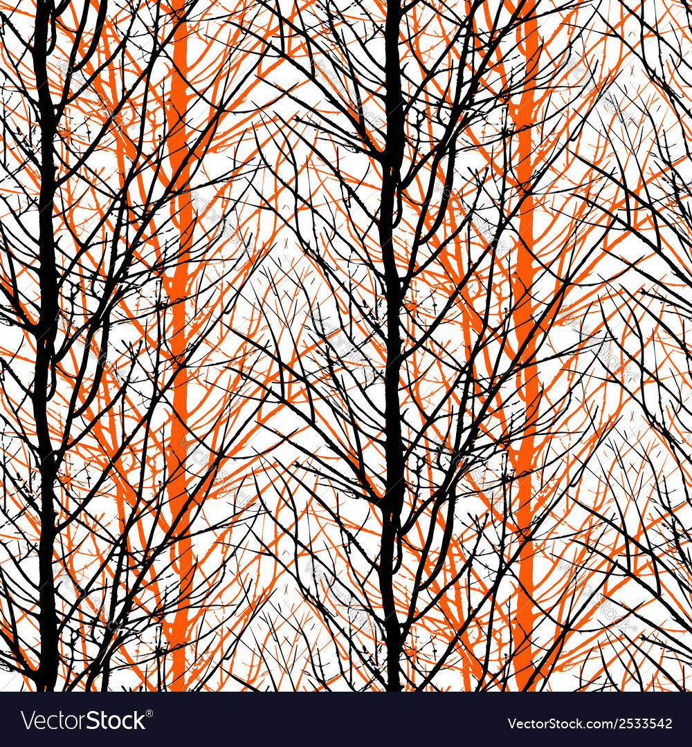 Pattern with trees silhouettes Royalty Free Vector Image