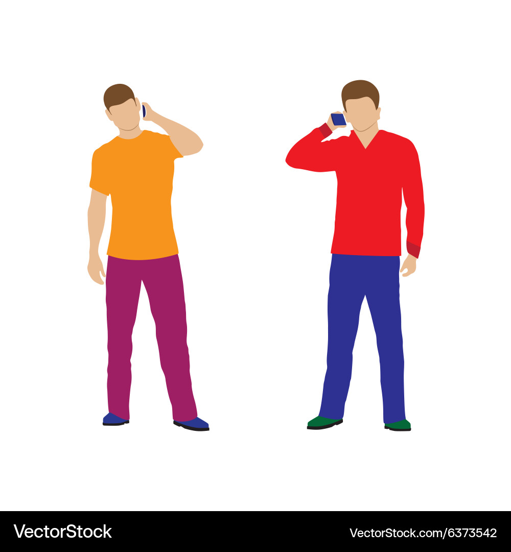 Person with the phone Royalty Free Vector Image