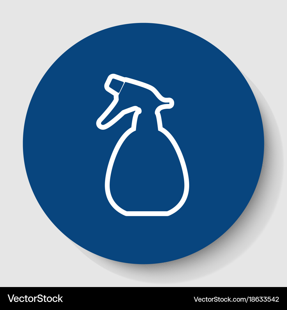 Spray bottle for cleaning sign white Royalty Free Vector