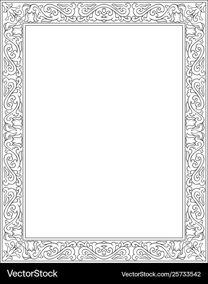 Template for frame Royalty Free Vector Image - VectorStock