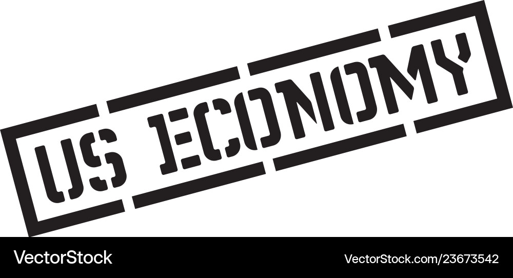 Us economy black stamp Royalty Free Vector Image