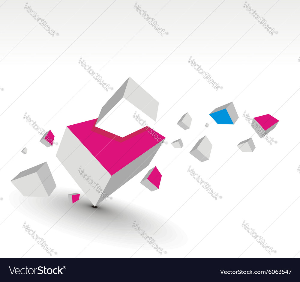 3d cubes Royalty Free Vector Image - VectorStock