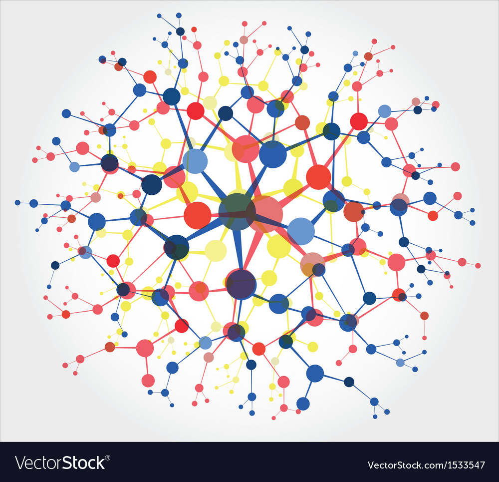 Abstract molecular structure background Royalty Free Vector