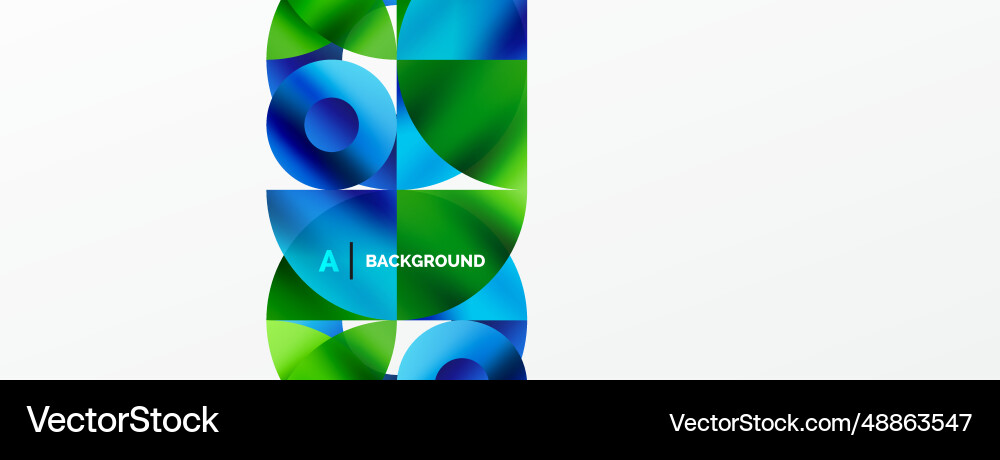 Abstract round geometric shapes with gradients Vector Image