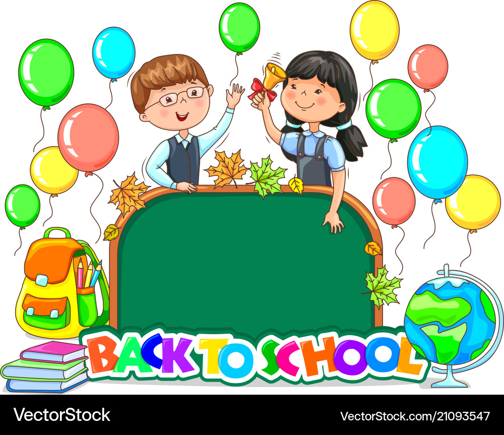 Back to school bright sign school board blank Vector Image