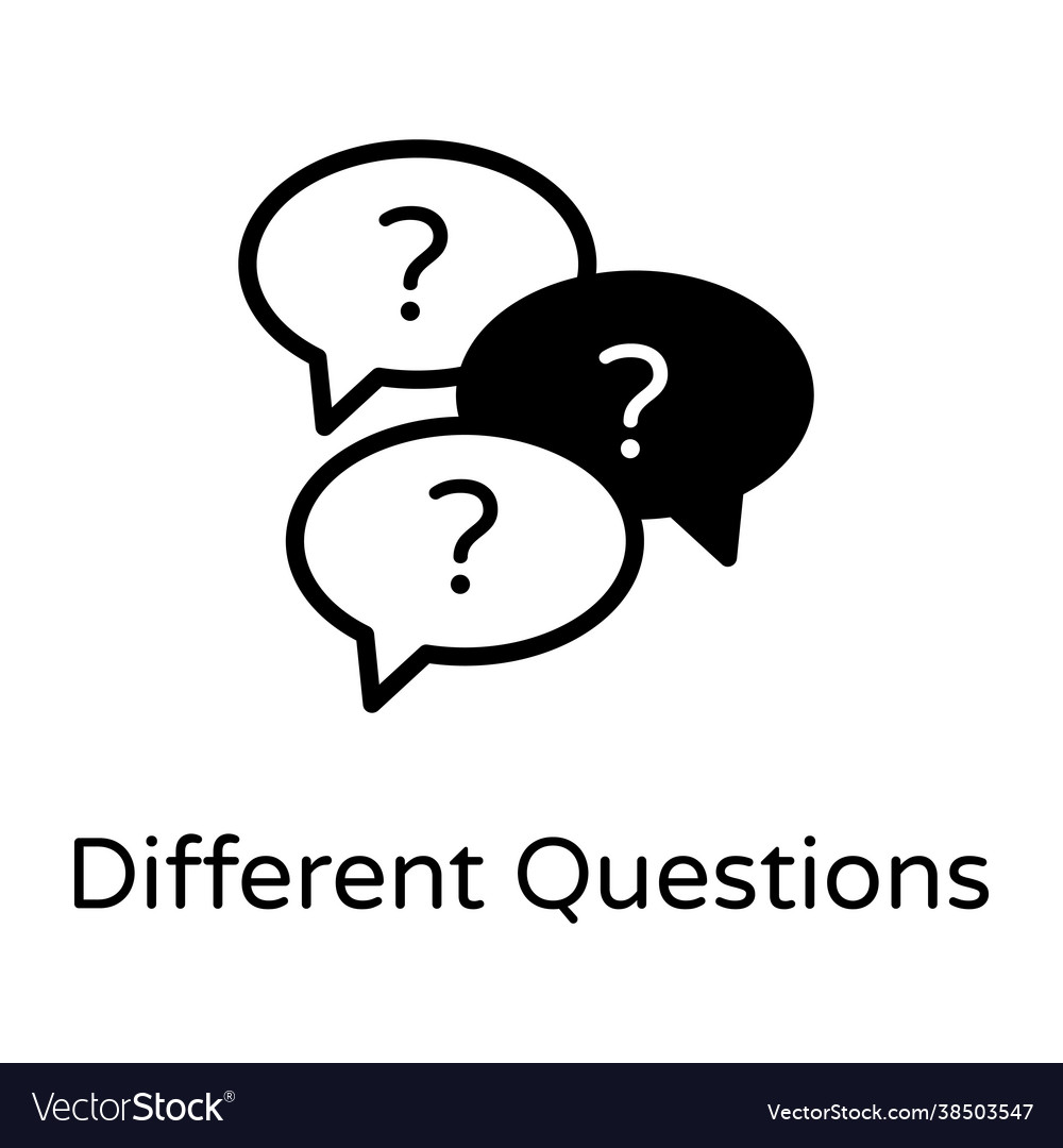 Different questions Royalty Free Vector Image - VectorStock