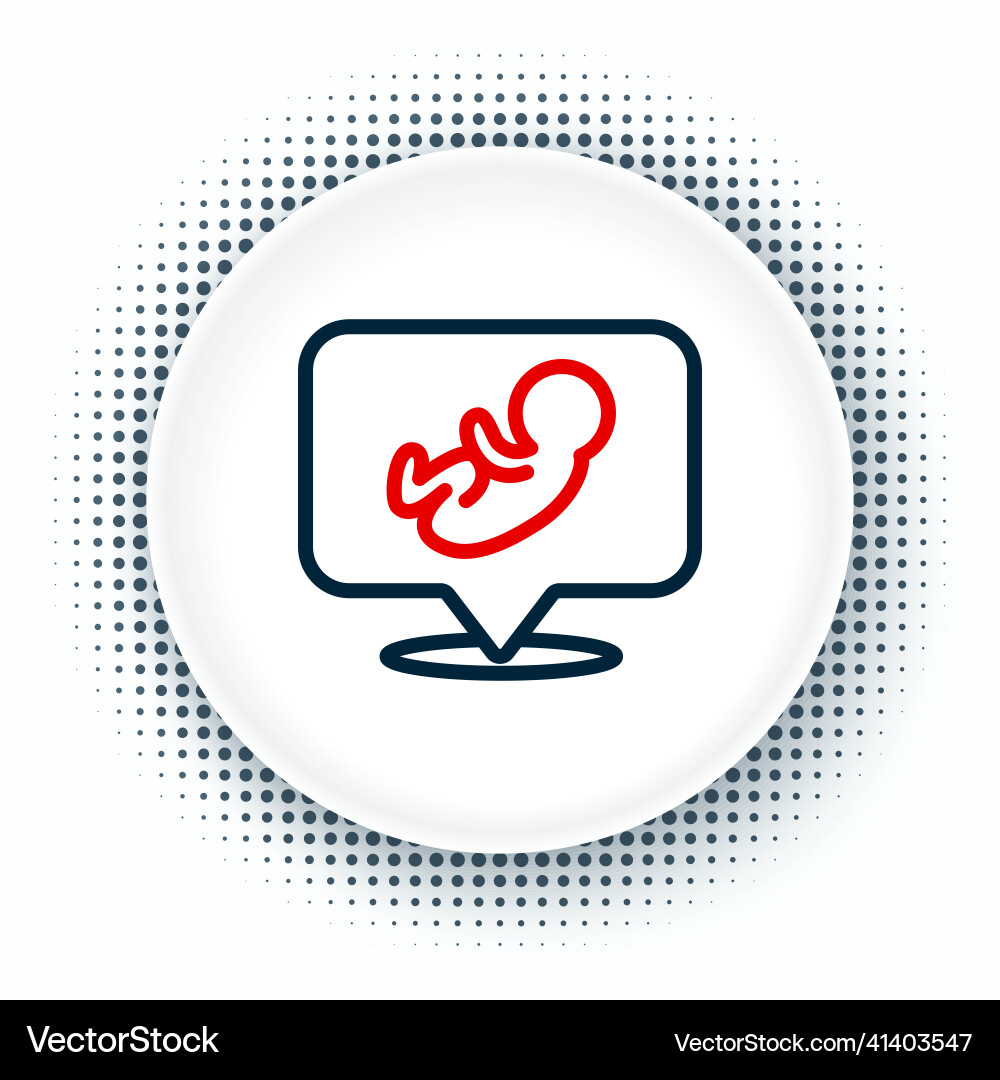 Line baby icon isolated on white background Vector Image