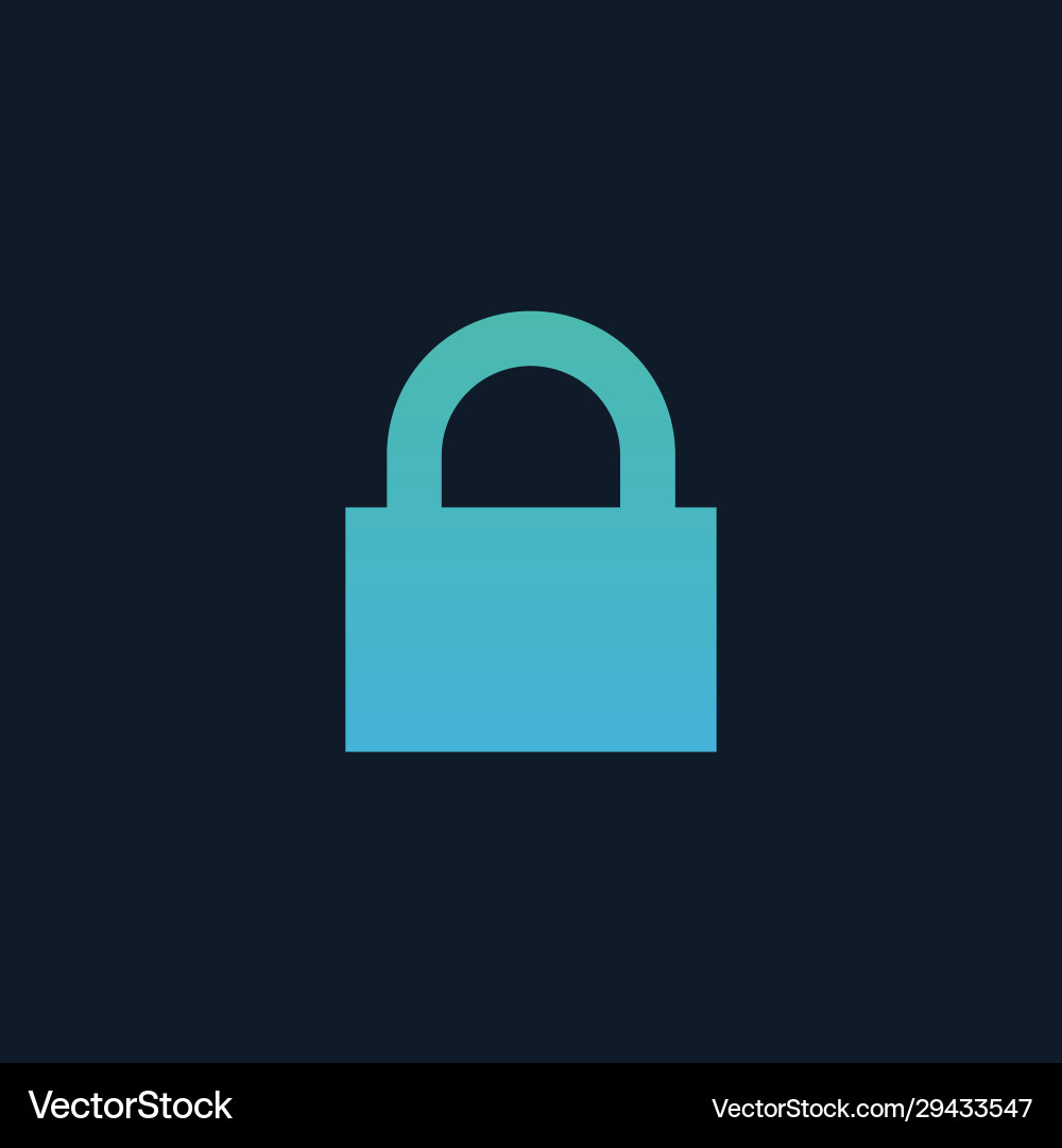 Lock icon password protected sign stock isolated Vector Image
