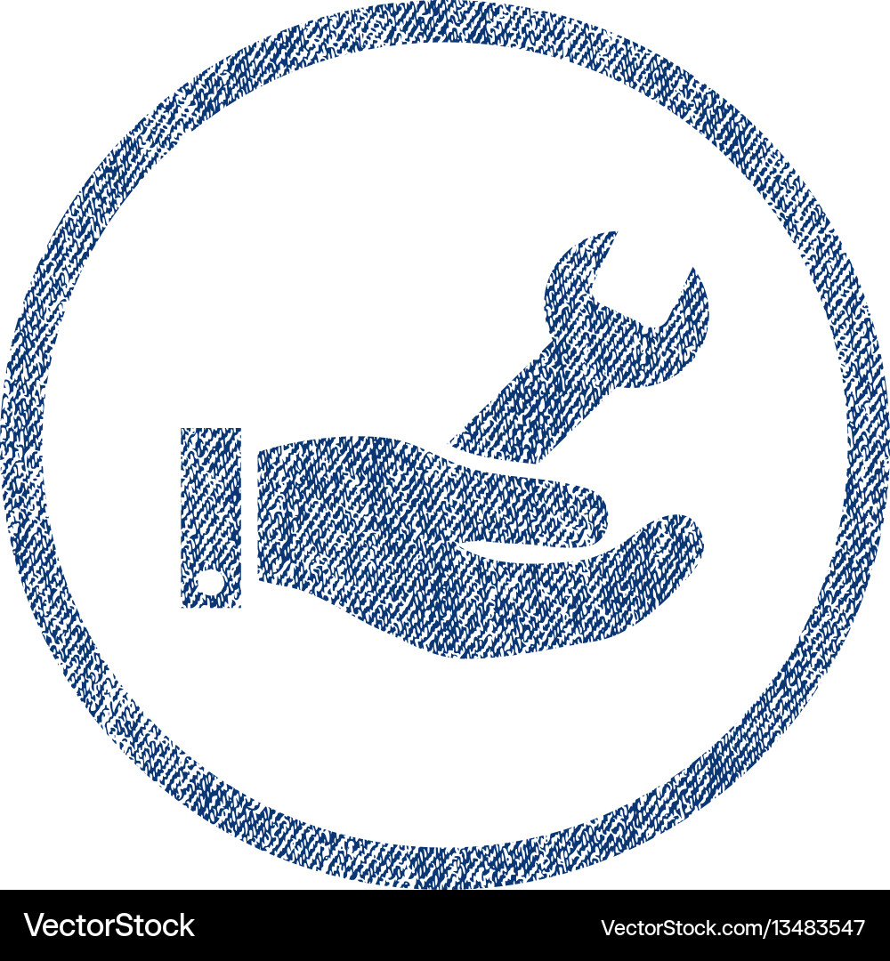Repair service fabric textured icon Royalty Free Vector