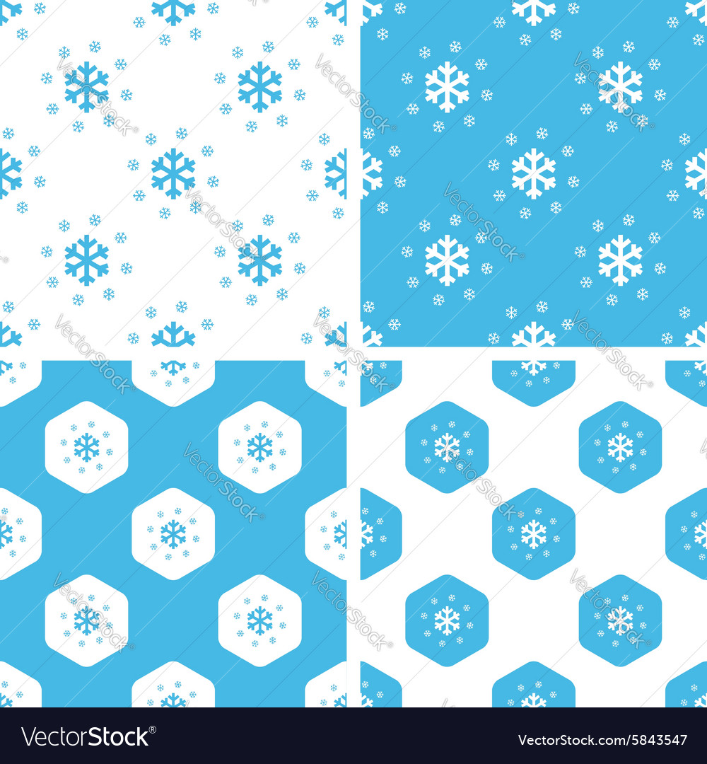 Snow patterns set Royalty Free Vector Image - VectorStock