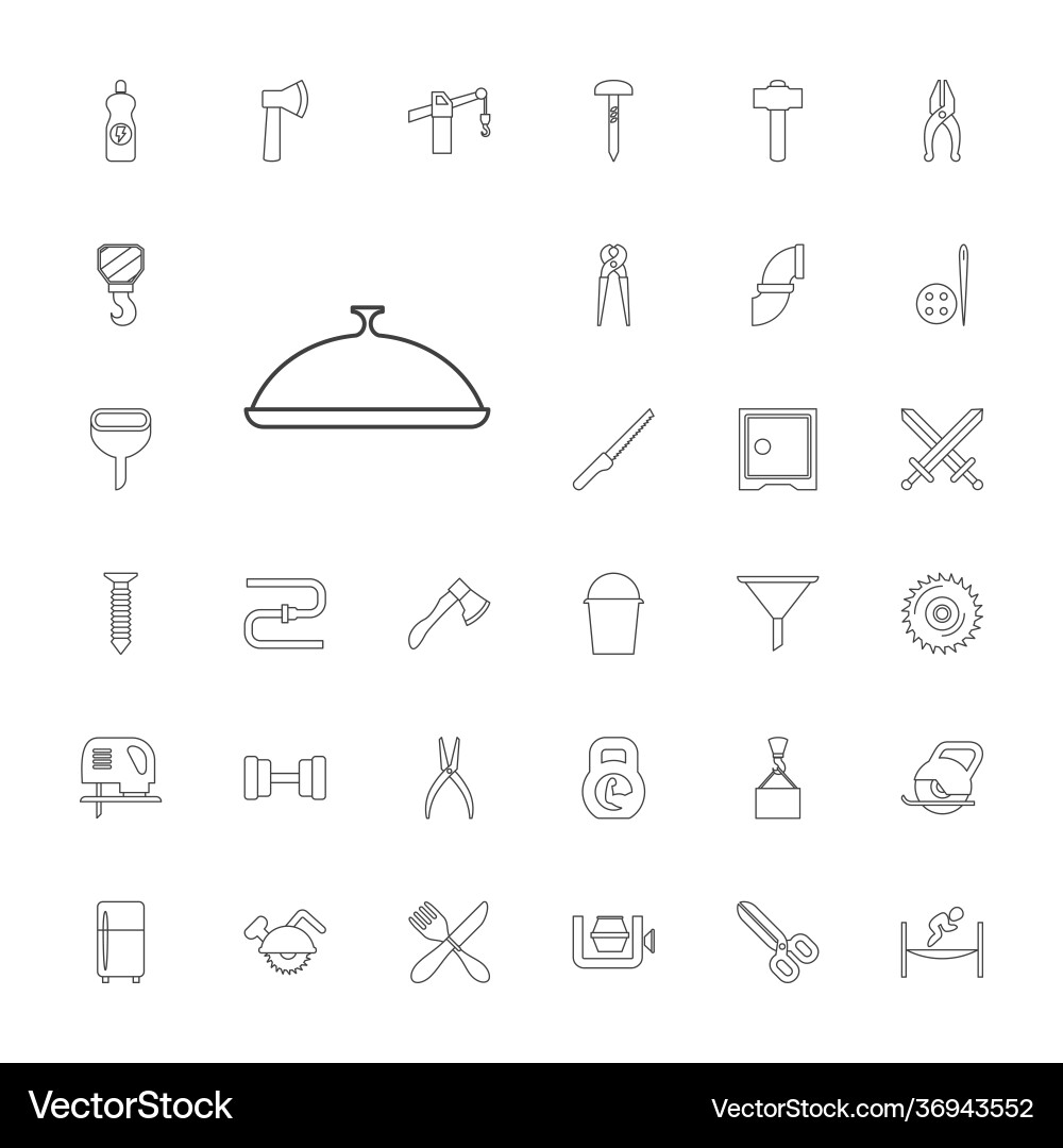 33 steel icons Royalty Free Vector Image - VectorStock